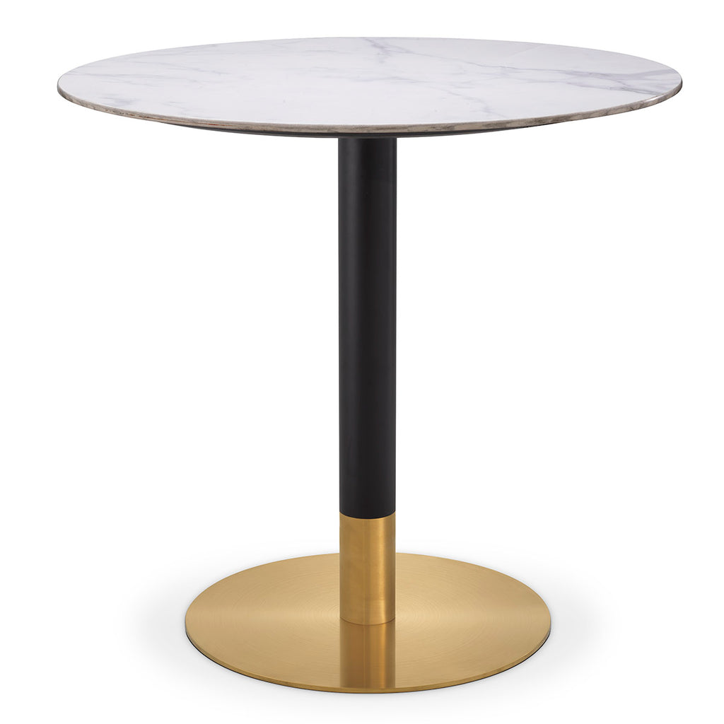 Dining Table Trevor white marble look top – Eichholtz - Long Island